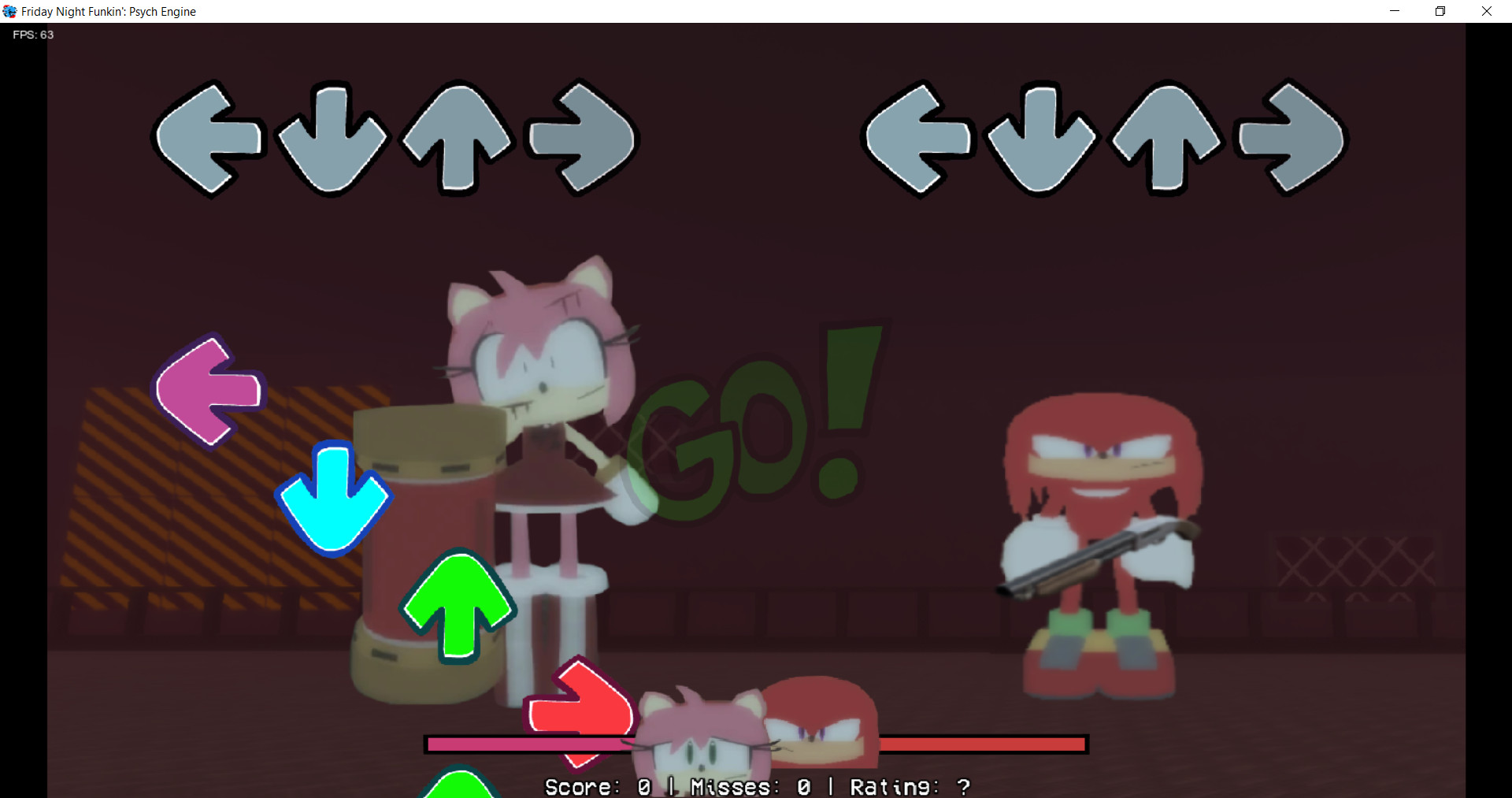 Knuckles Shootgun(Demo) Mod for Friday Night Funkin' | FNF Mods