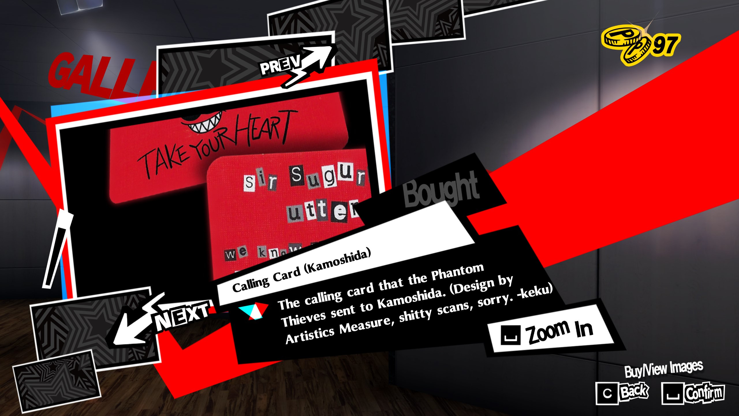 ArtisticsMeasure's English Calling Cards Mod for Persona 5 Royal (PC ...