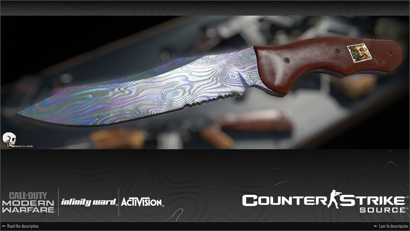 MW2019 Combat Knife: Rainbow Damascus Mod for Counter-Strike: Source ...
