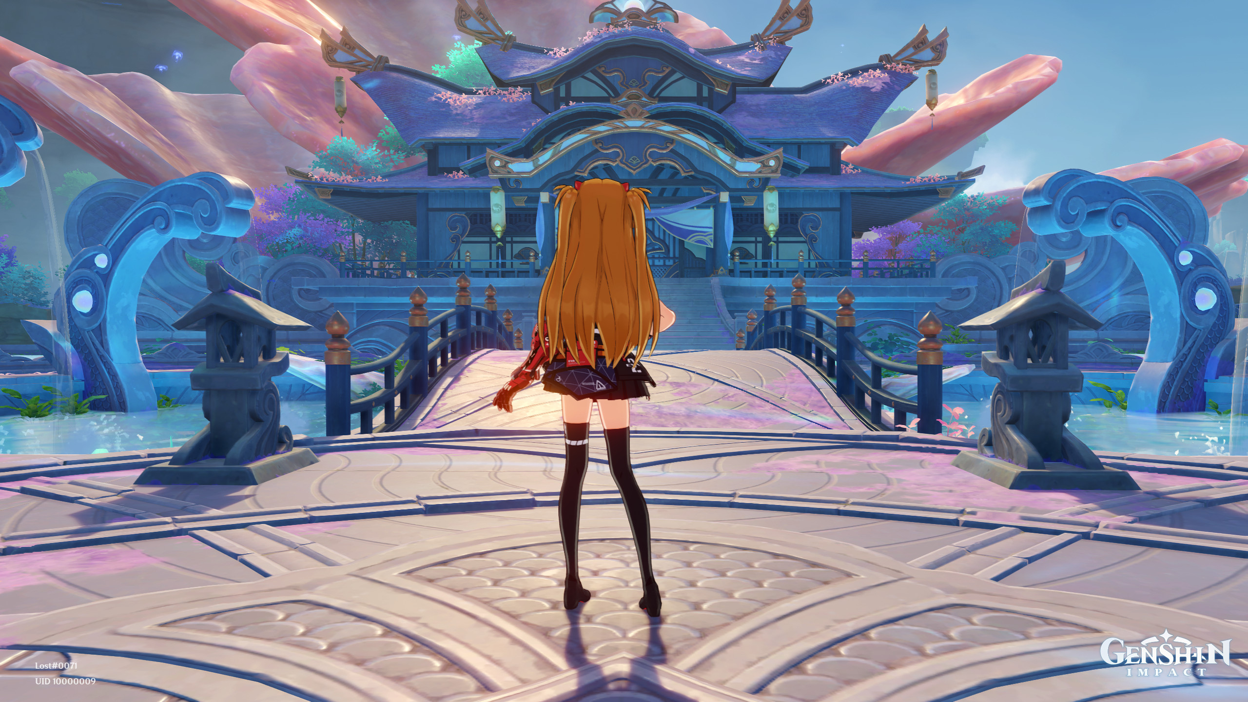 Asuka Langley (& Rei Ayanami Plush) Over Hu Tao Mod for Genshin Impact ...