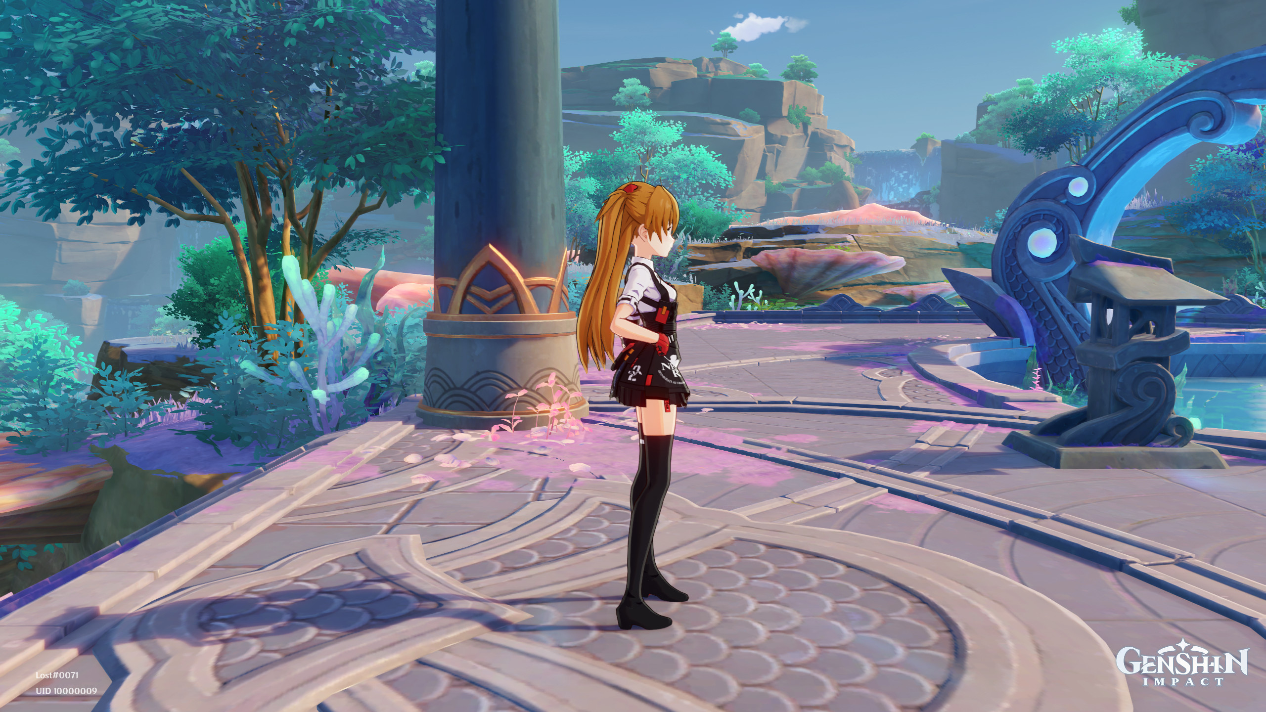 Asuka Langley (& Rei Ayanami Plush) Over Hu Tao Mod for Genshin Impact ...