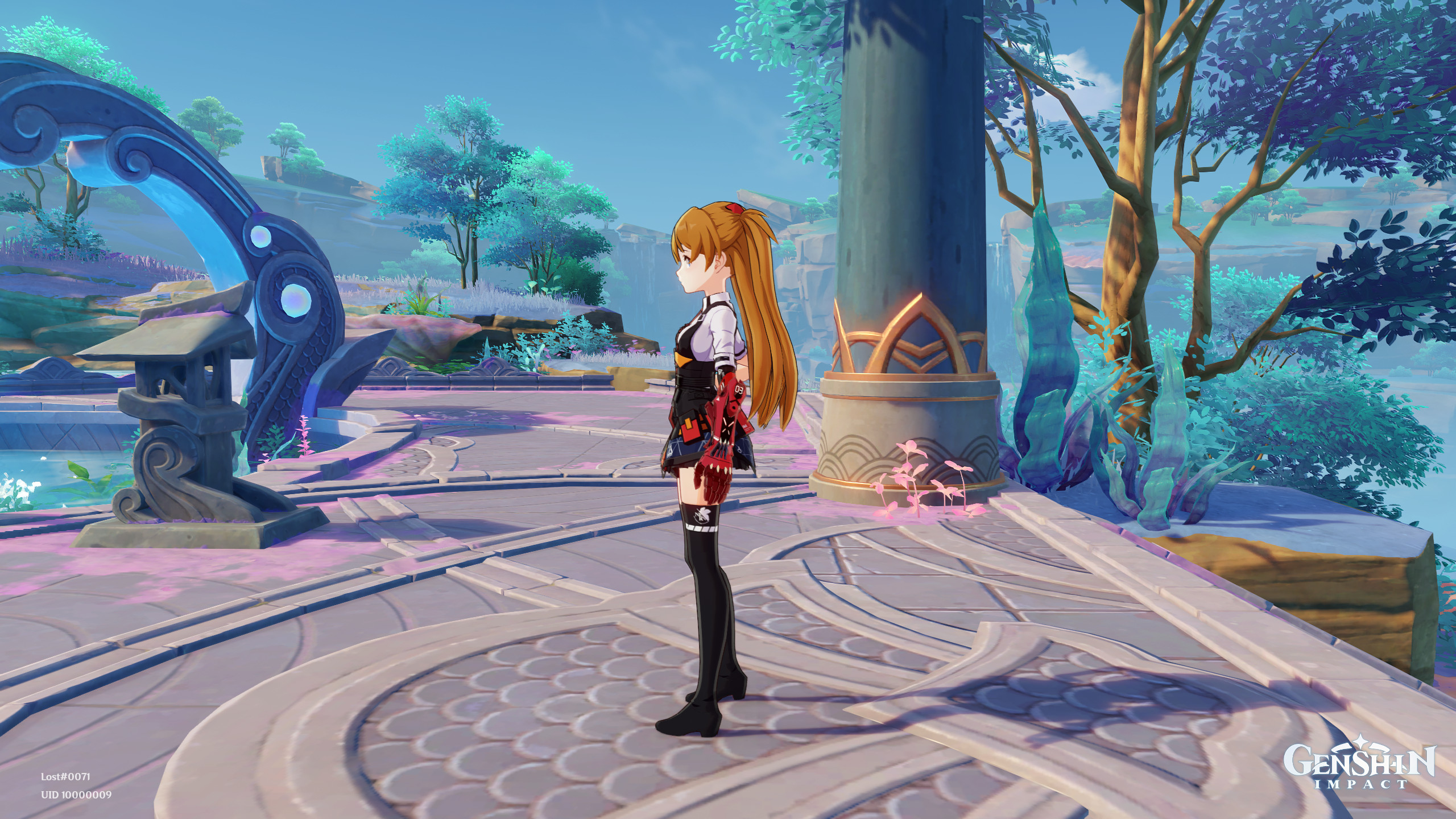 Asuka Langley (& Rei Ayanami Plush) Over Hu Tao Mod for Genshin Impact ...