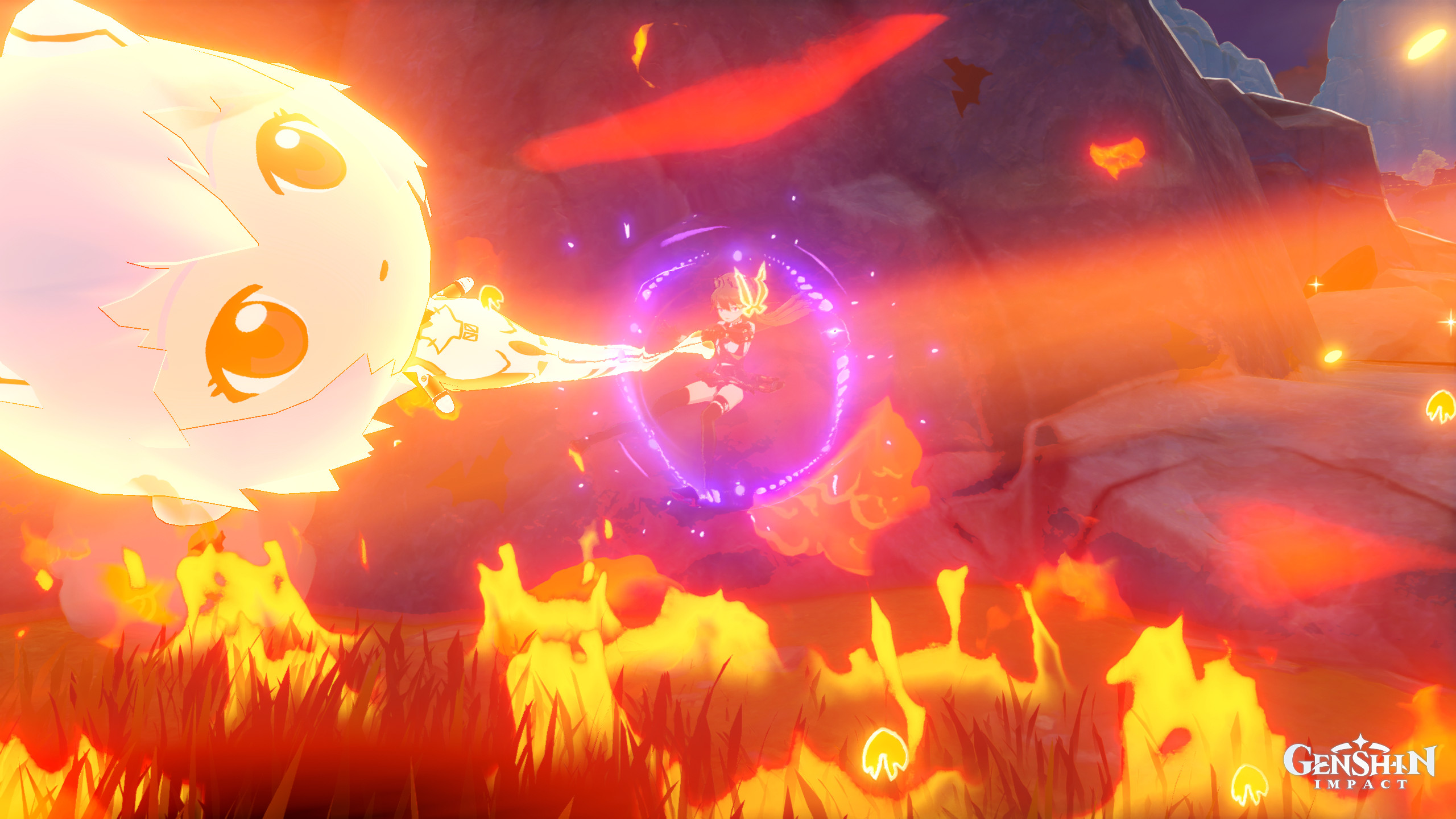 Asuka Langley (& Rei Ayanami Plush) Over Hu Tao Mod for Genshin Impact ...