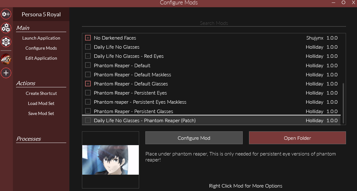 Phantom Reaper - Outfit, Eyes, and more Mod for Persona 5 Royal (PC ...