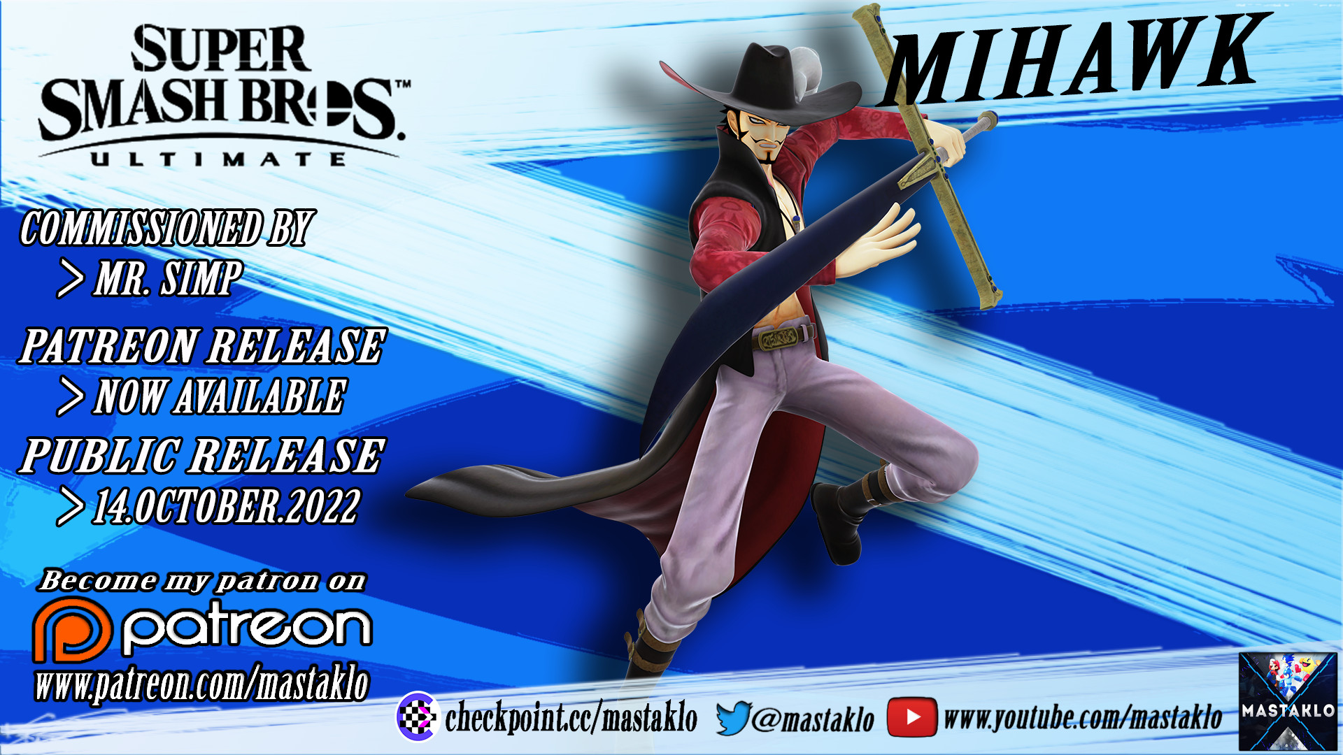 Mihawk Mod for Super Smash Bros. Ultimate | SSBU Mods