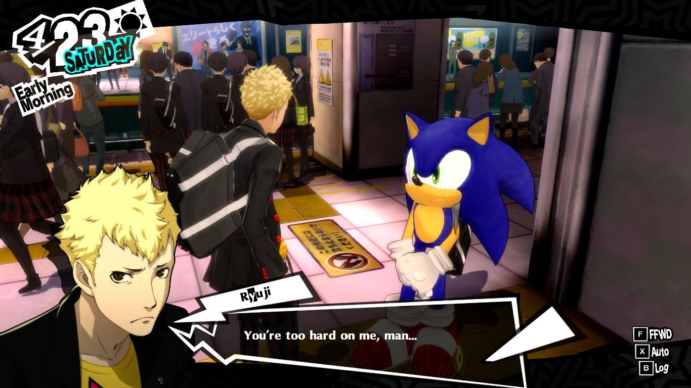 Sonic the Hedgehog over Joker Mod for Persona 5 Royal (PC) | P5R (PC) Mods