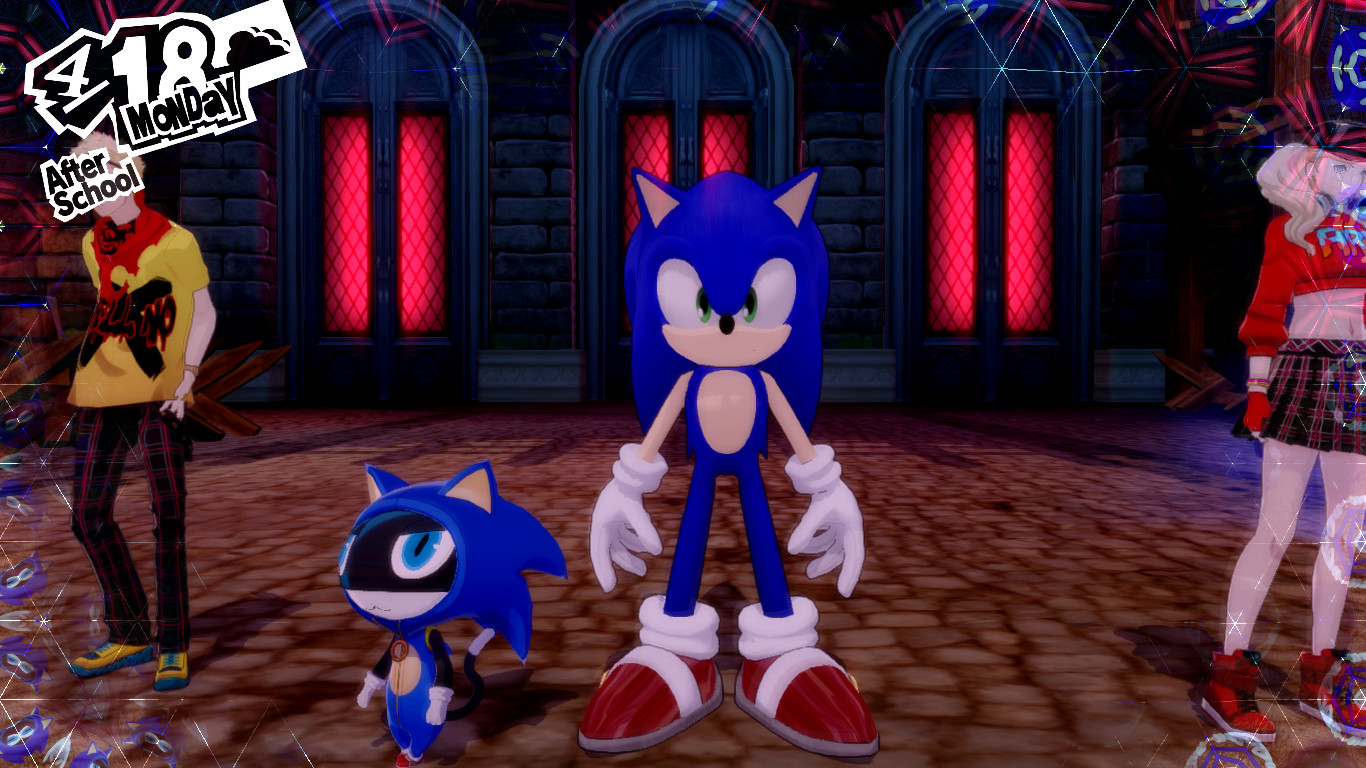 Sonic the Hedgehog over Joker Mod for Persona 5 Royal (PC) | P5R (PC) Mods