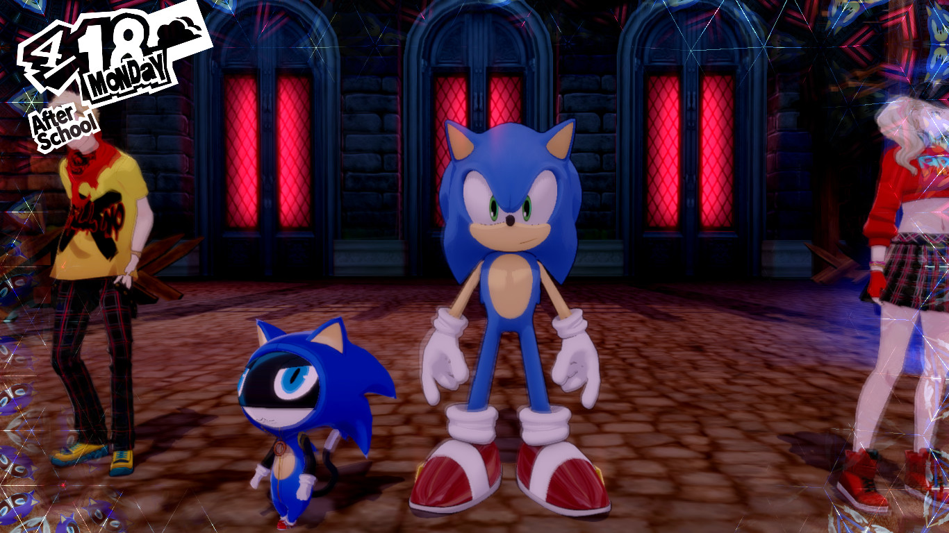 Sonic the Hedgehog over Joker Mod for Persona 5 Royal (PC) | P5R (PC) Mods