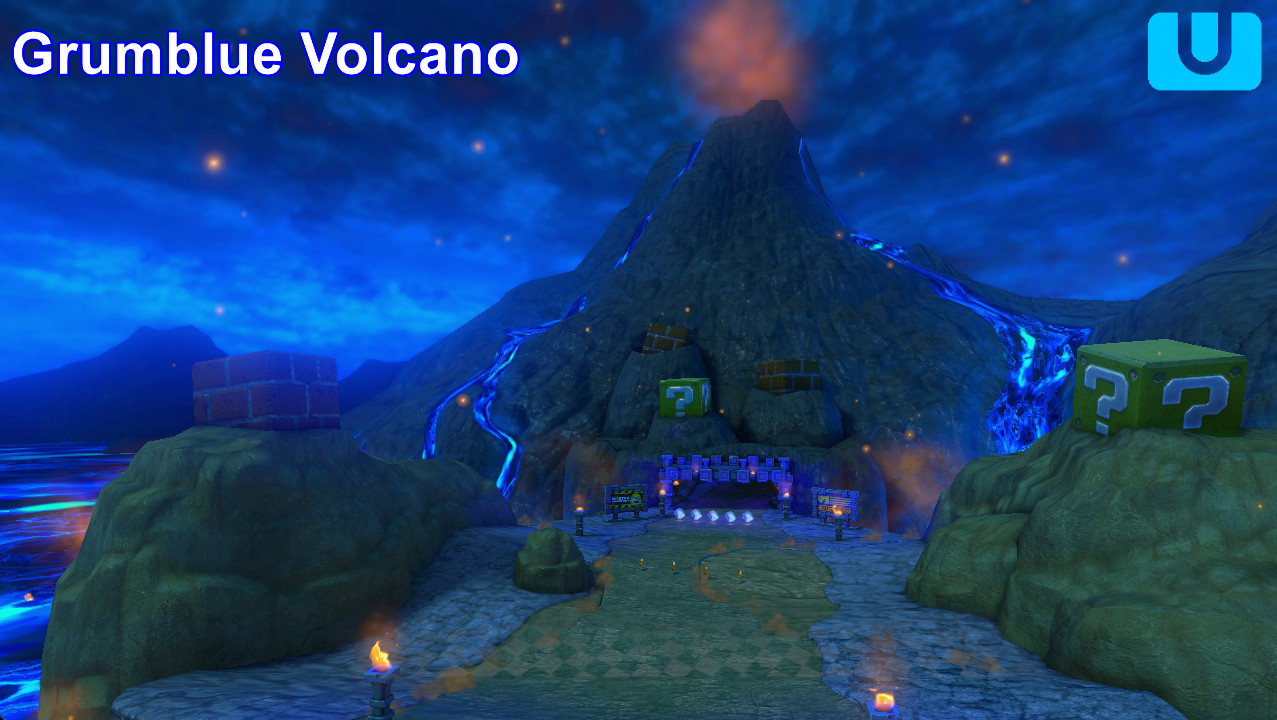 Grumblue Volcano Mod for Mario Kart 8 | MK8 Mods