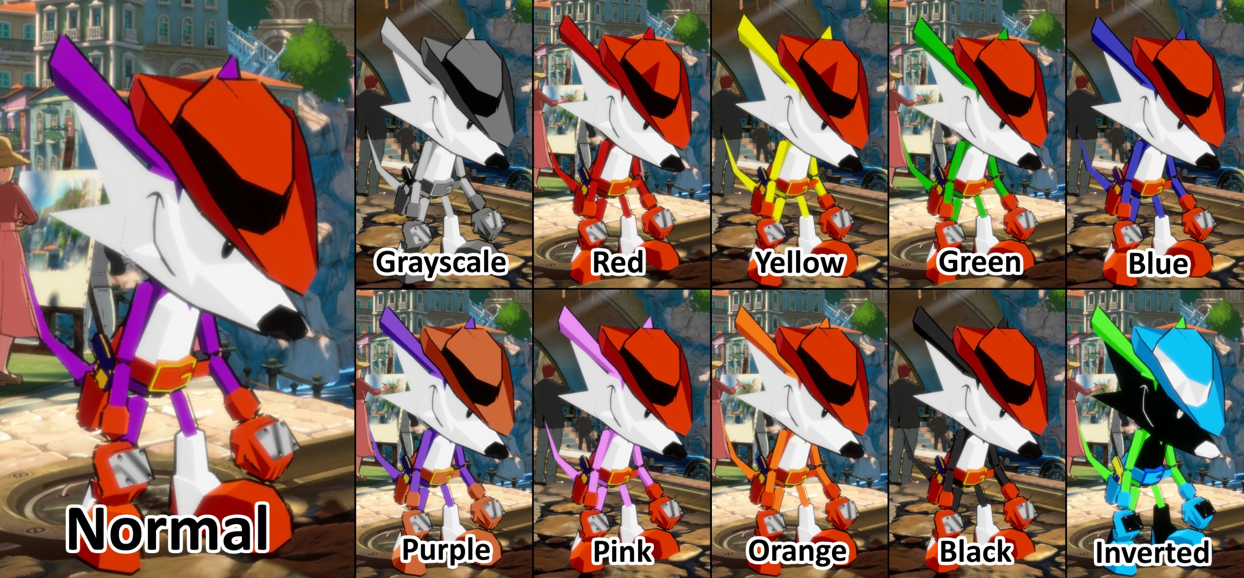 Fang the Sniper / Nack the Weasel over Happy Chaos Mod for GUILTY GEAR ...