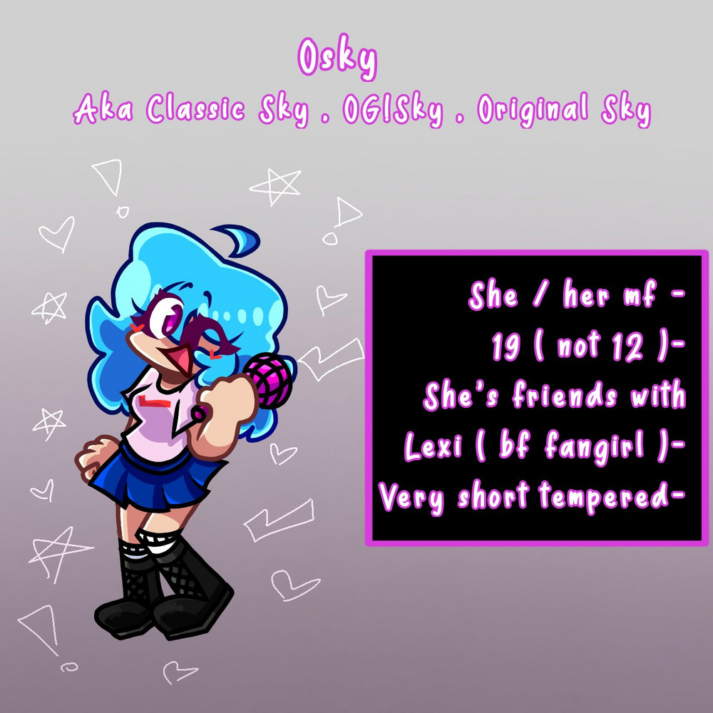 New OSky sprites Mod for Friday Night Funkin' | FNF Mods