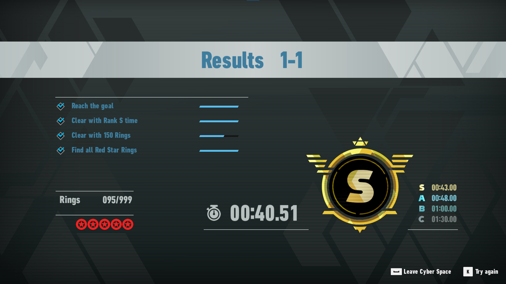 [COMPATIBLE WITH v1.20 AND BELOW] Forced S Ranks Mod for Sonic ...