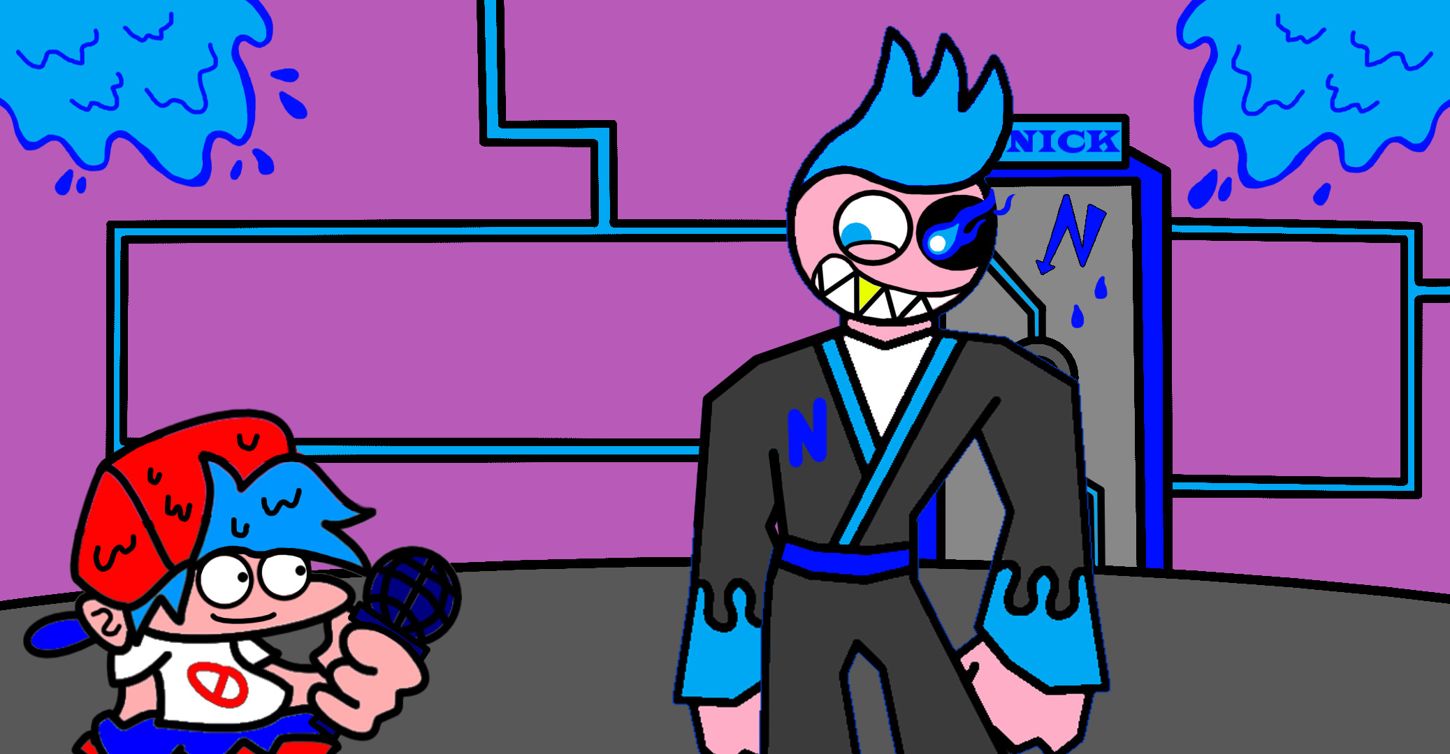 FNF VS NICK-SANS [Friday Night Funkin'] [Mods]