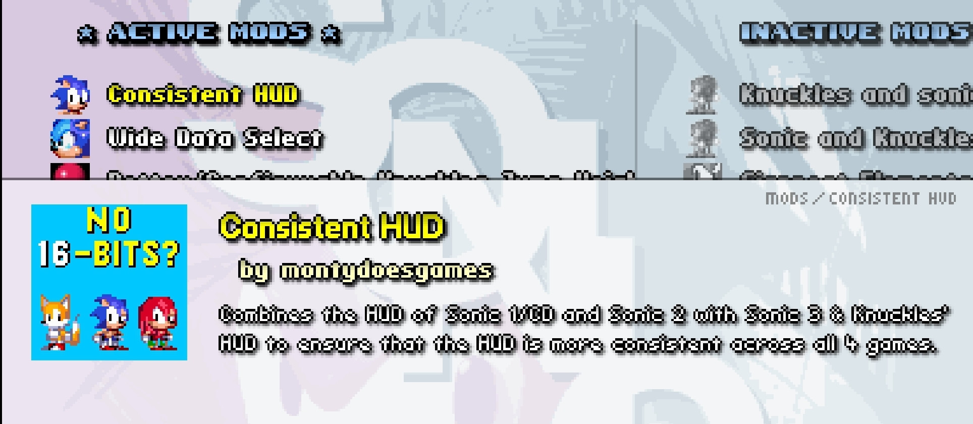 Consistent HUD Mod for Sonic 3 A.I.R. | S3AIR Mods