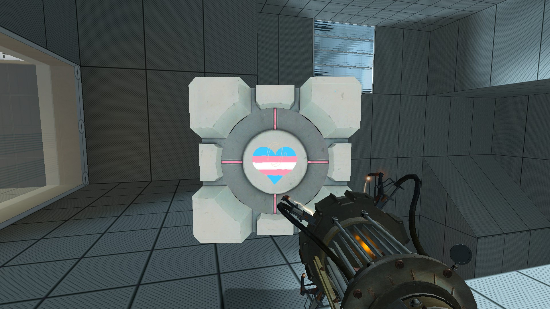 Trans Pride Companion Cube [Portal] [Mods]