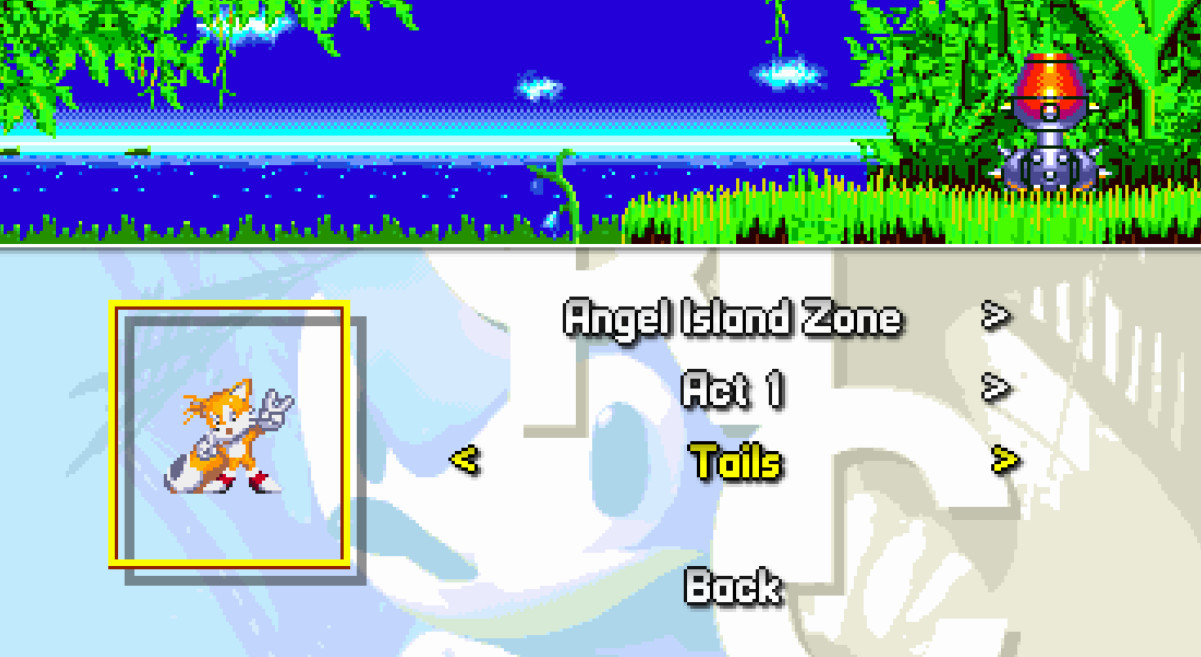 New Data & Act select sprites Mod for Sonic 3 A.I.R. | S3AIR Mods