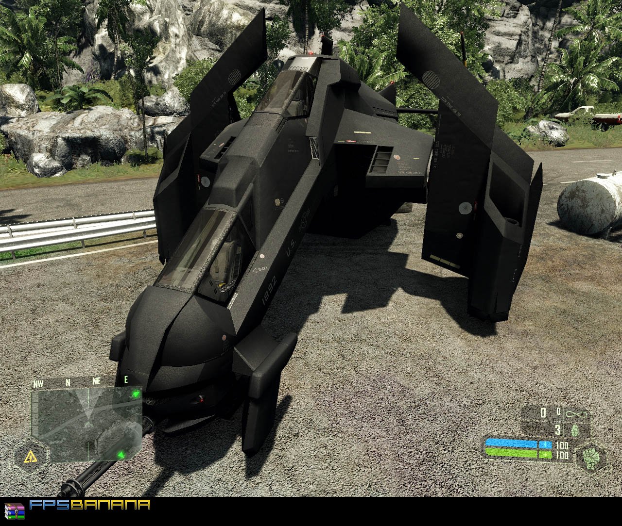 Stealth US VTOL black beamless [Crysis Warhead ] [Mods]