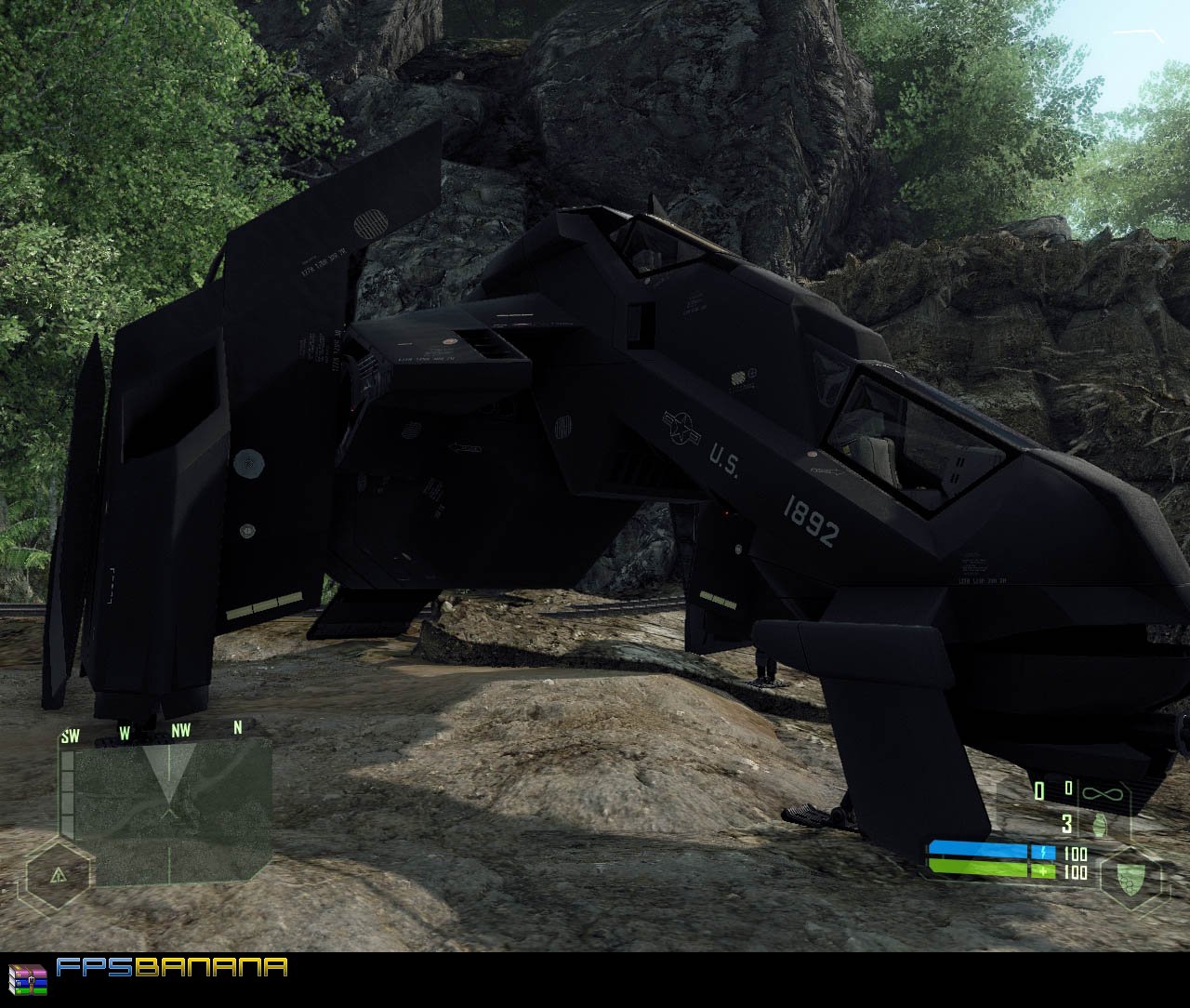 Stealth US VTOL black beamless [Crysis Warhead ] [Mods]