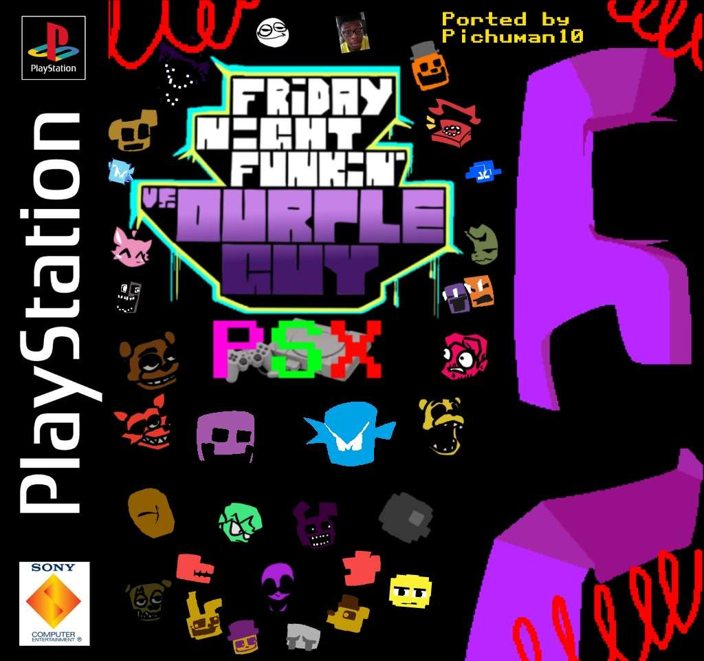 Vs Ourple Guy V2 PSX Port Mod for Friday Night Funkin' | FNF Mods