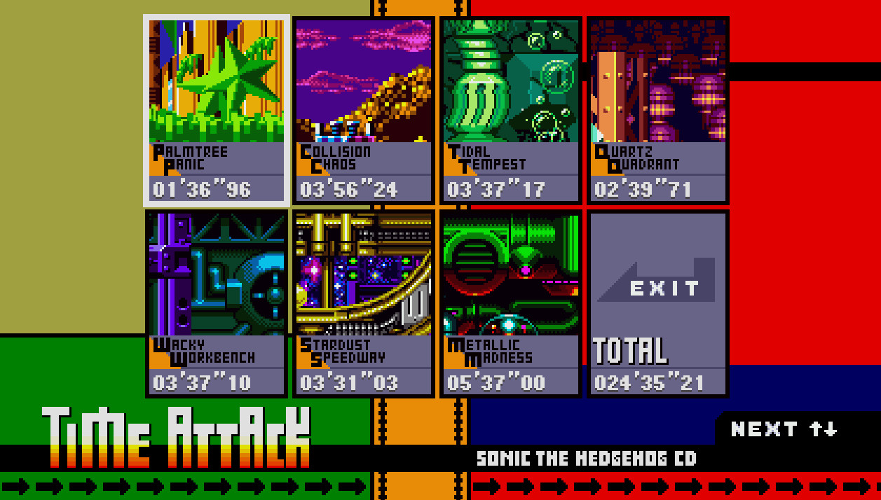 Faster TAttack Menu Mod for Sonic CD (2011) | SCD Mods