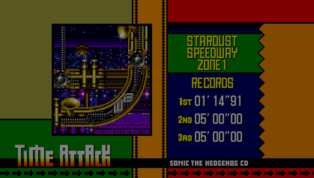 Faster TAttack Menu Mod for Sonic CD (2011) | SCD Mods