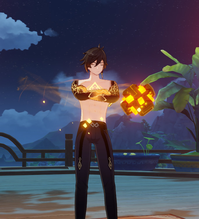 Zhongli Shirtless Toggle Mod for Genshin Impact | GI Mods