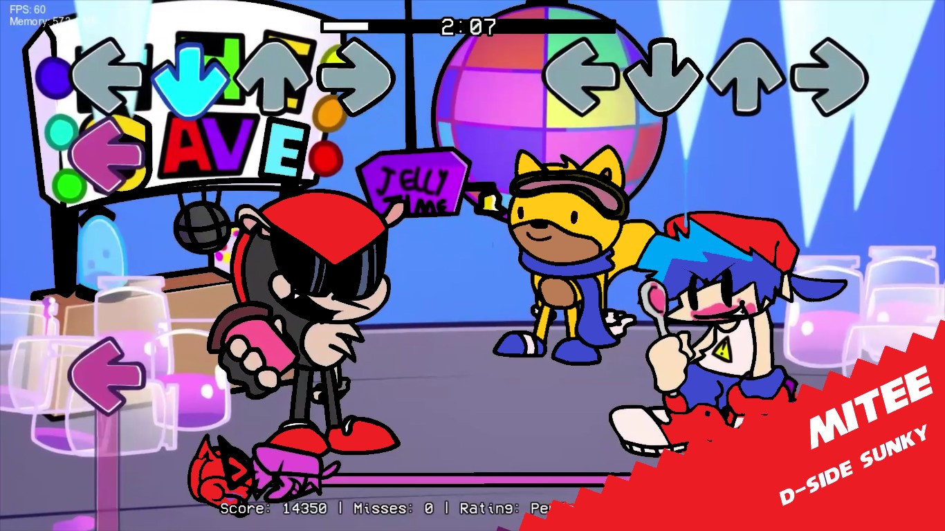 FNF: UN-DSIDES mitee's jelly party! V2 [Friday Night Funkin'] [Mods]