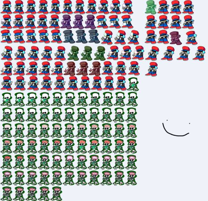 Funsized Garcello but with boyfriend colors [Friday Night Funkin'] [Mods]