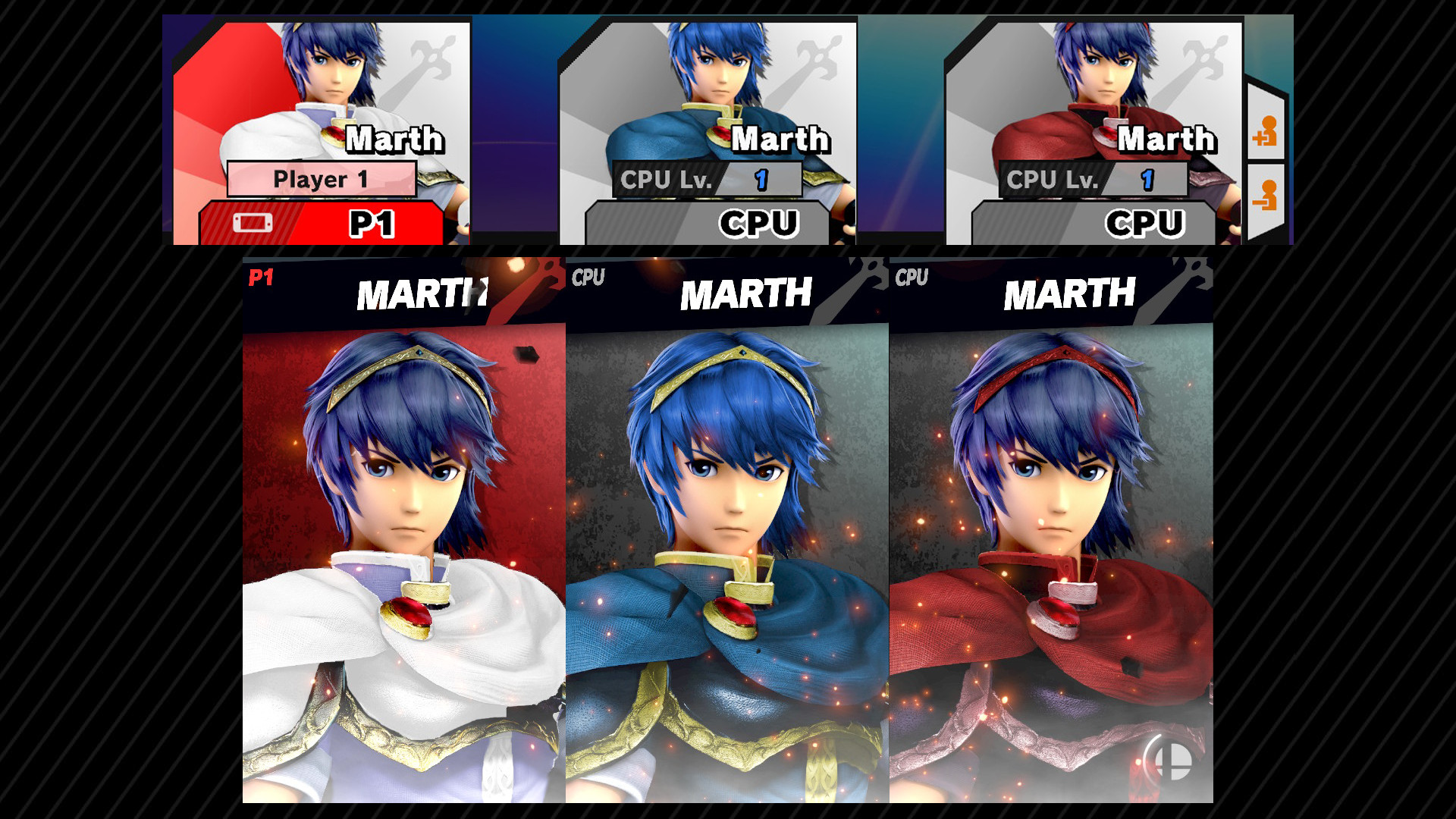 Brawl Marth Recolors - White, Red, Light Blue Alts Mod for Super Smash Bros. Ultimate | SSBU Mods