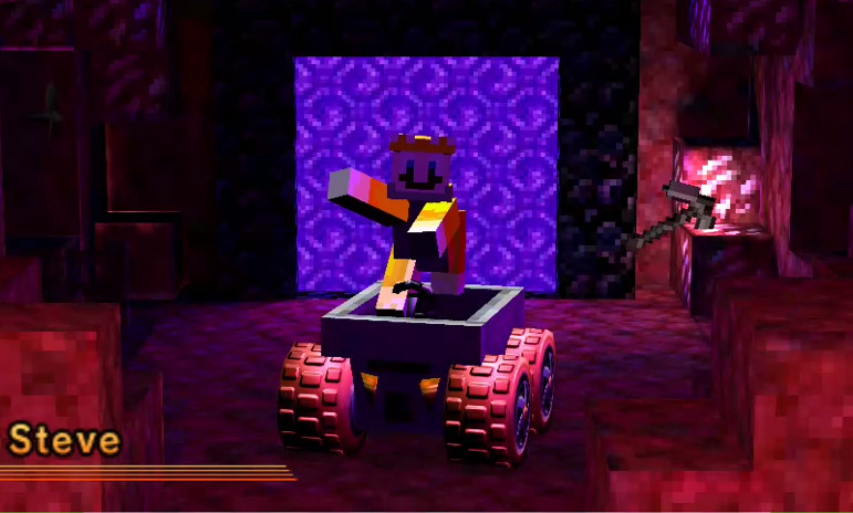 Steve (Over Wario) Mod for Mario Kart 7 | MK7 Mods