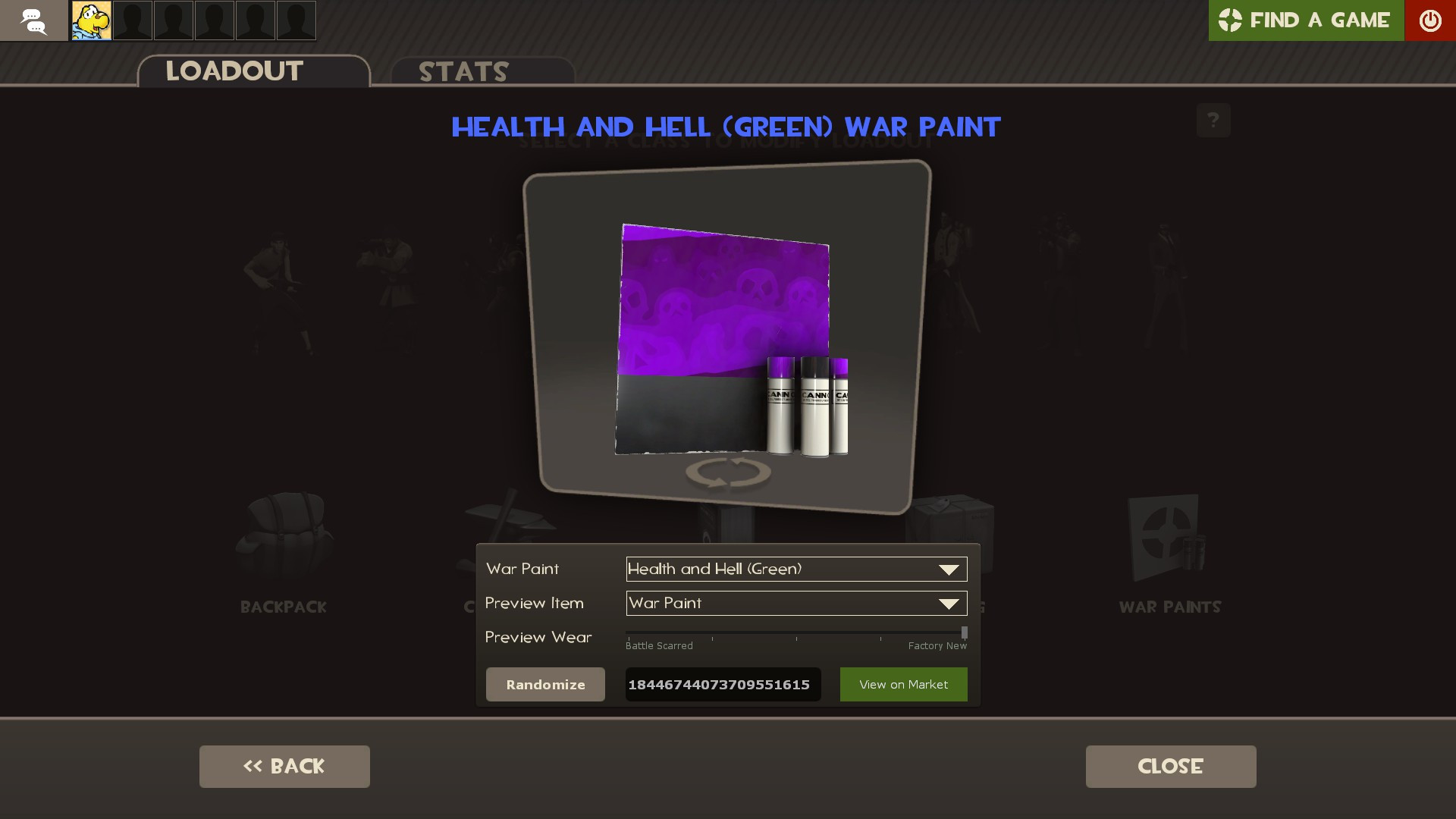 Purple Health and Hell War Paint [Team Fortress 2] [Mods]