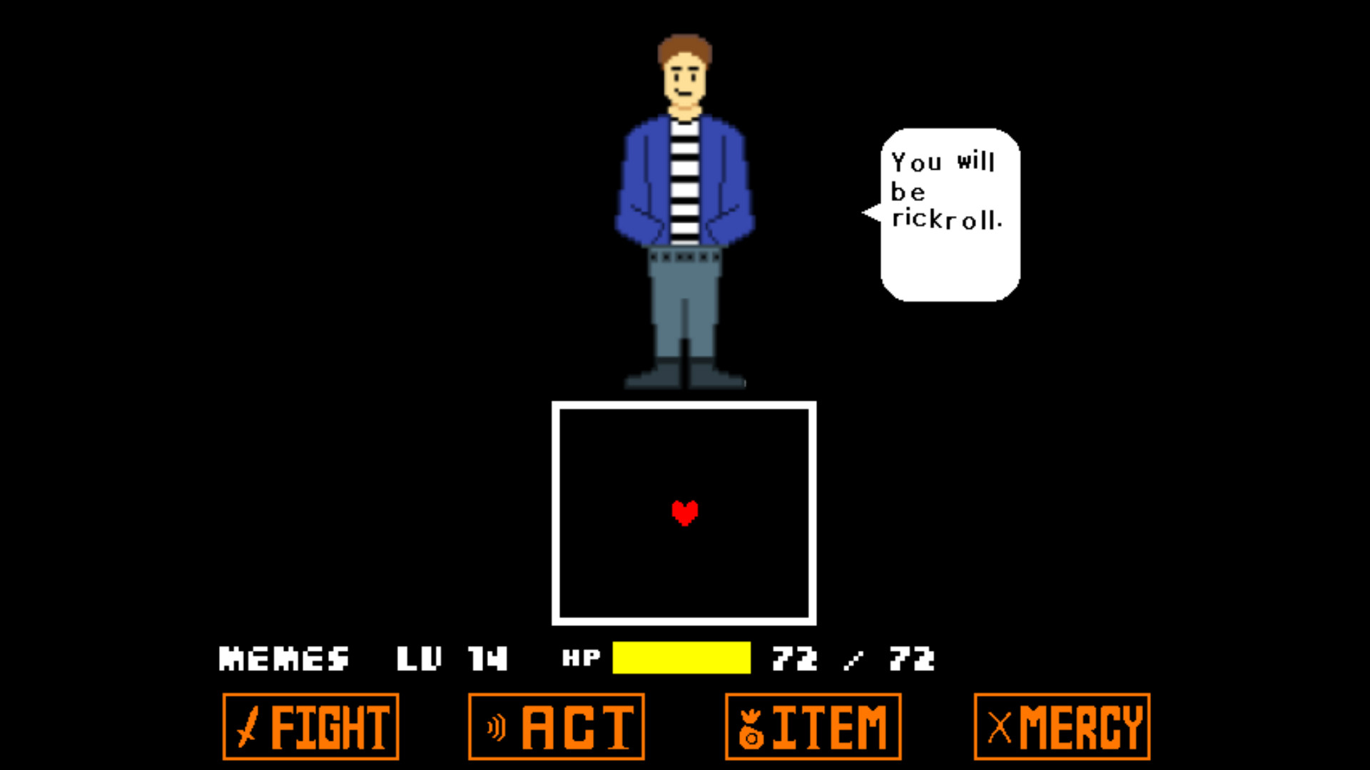 Unitale: Rick Astley fight Mod for Create Your Frisk (Unitale) | CYFUnitale Mods