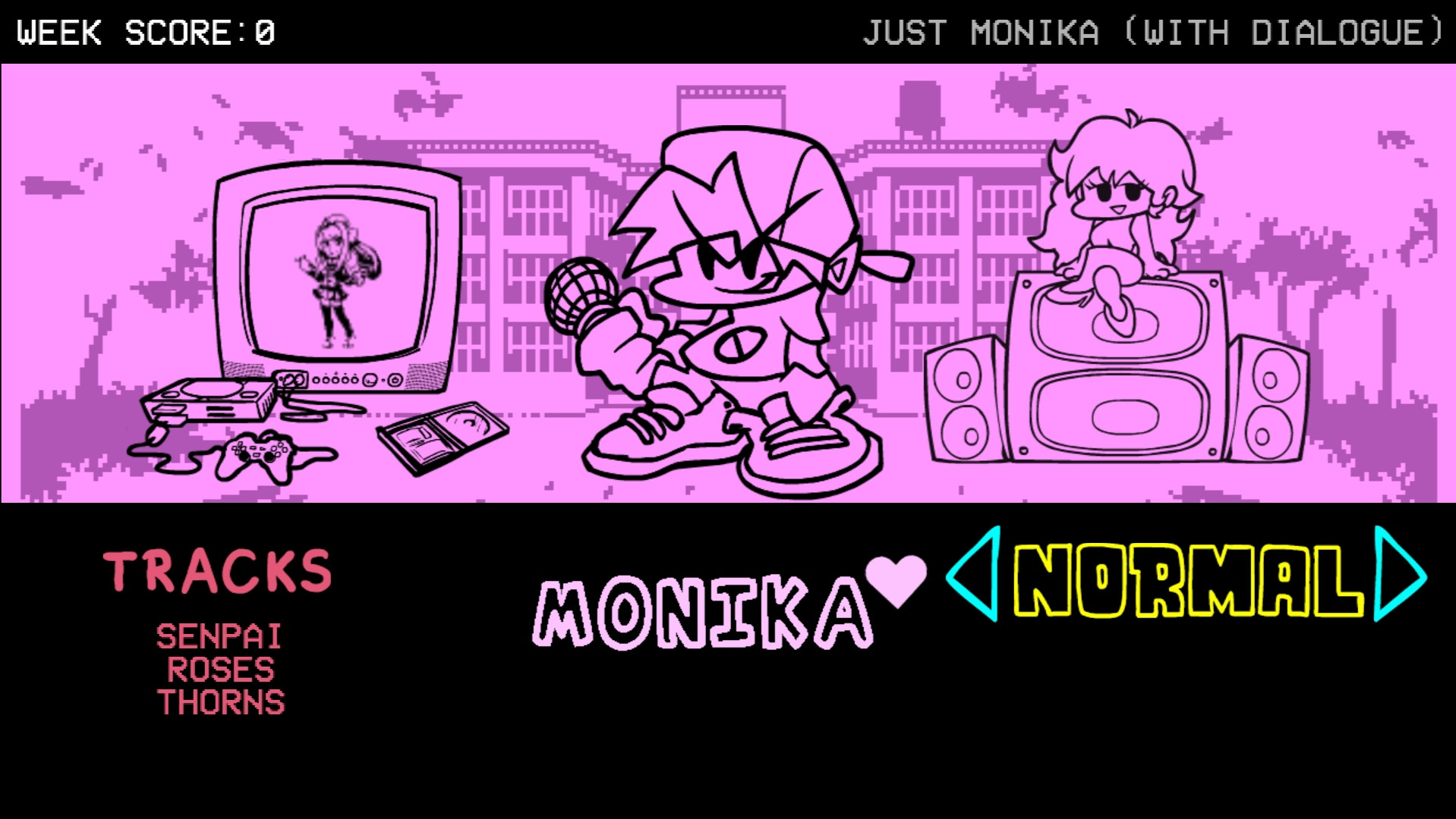 [FANMADE] Doki Doki Takeover - Just Monika Mod for Friday Night Funkin' | FNF Mods