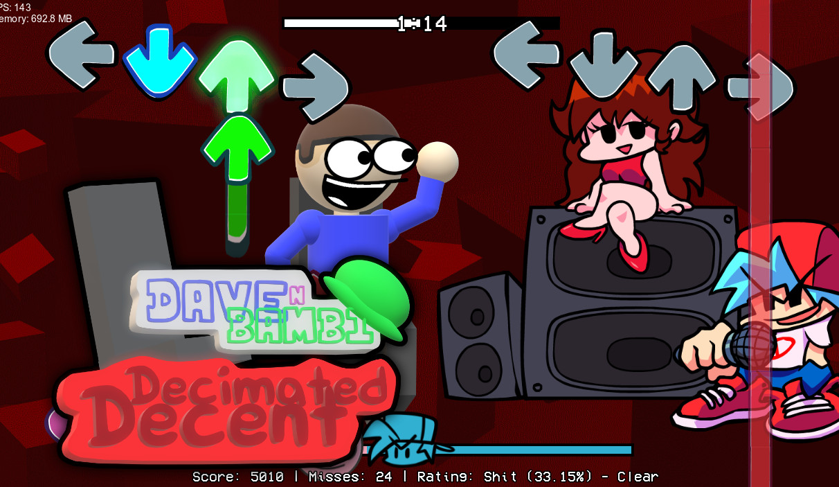 Vs Dave and Bambi: Decimated Decent [Beta] Mod for Friday Night Funkin ...