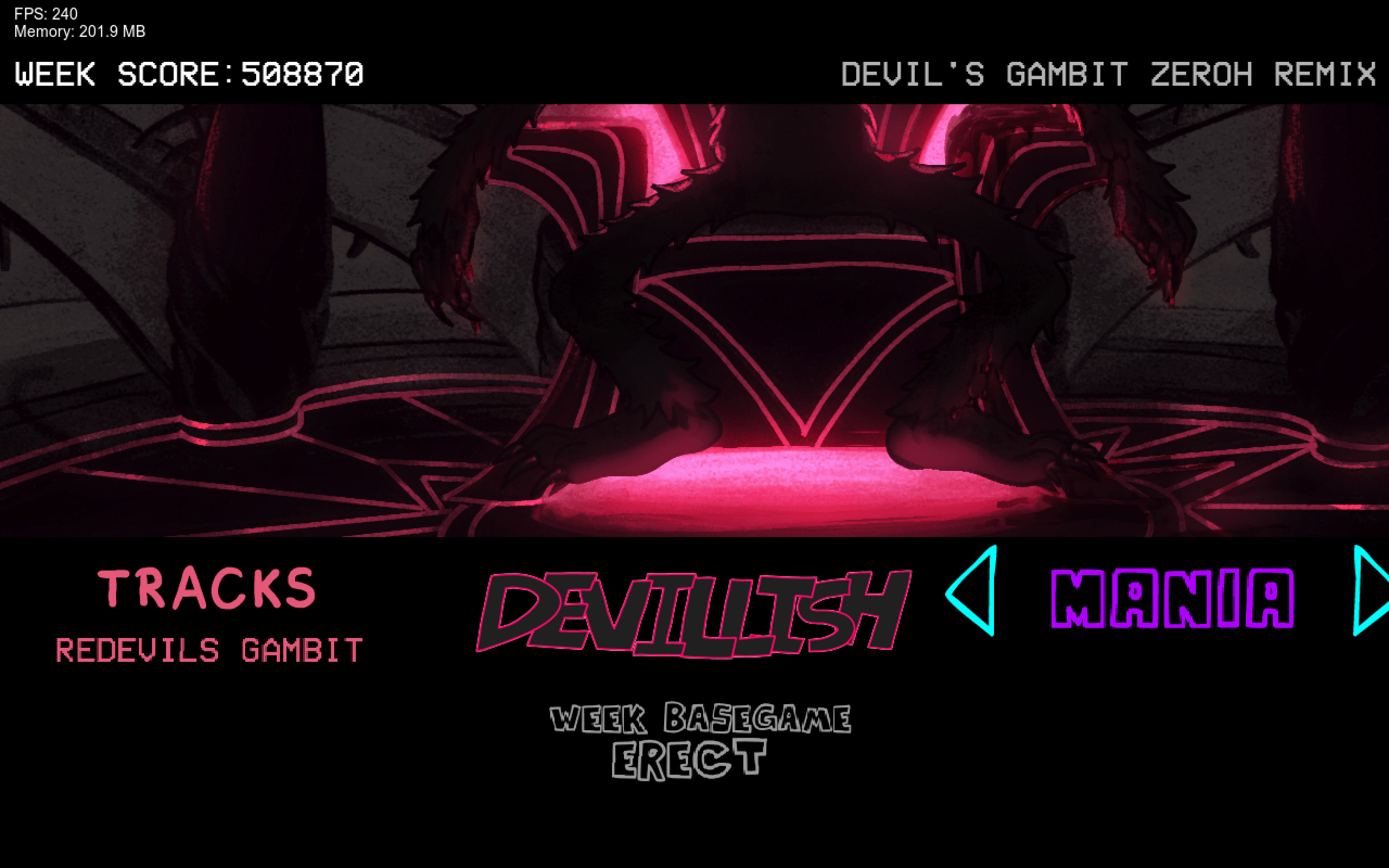 Devil's Gambit ZEROH REMIX MANIA CHART Mod for Friday Night Funkin ...