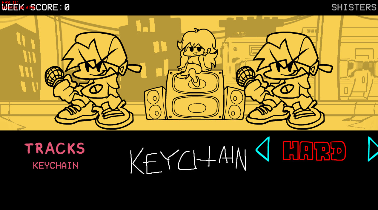 YN0T: KEYCHAIN Mod for Friday Night Funkin' | FNF Mods