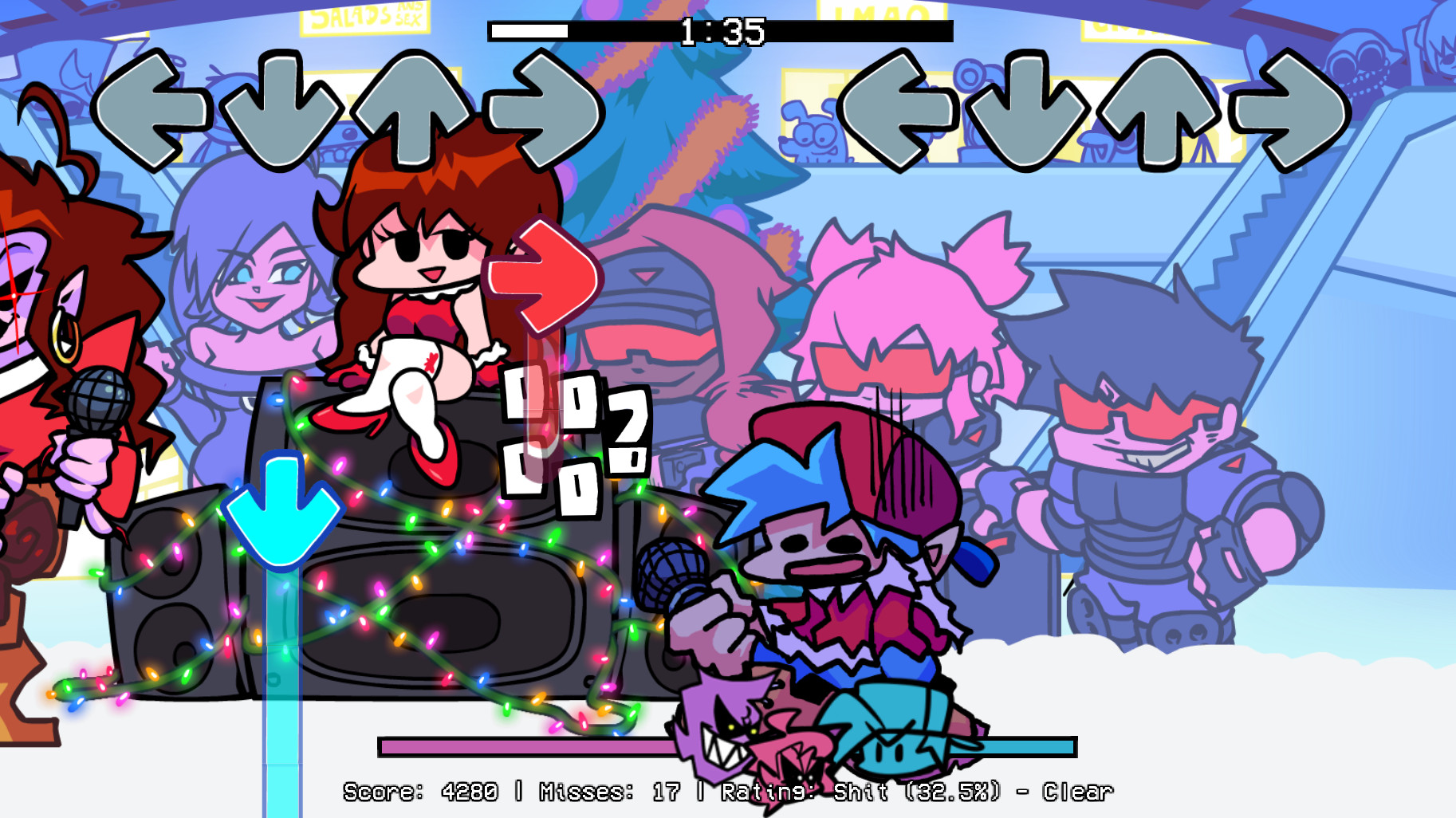 Static BF AND GF SKIN Mod for Friday Night Funkin' | FNF Mods