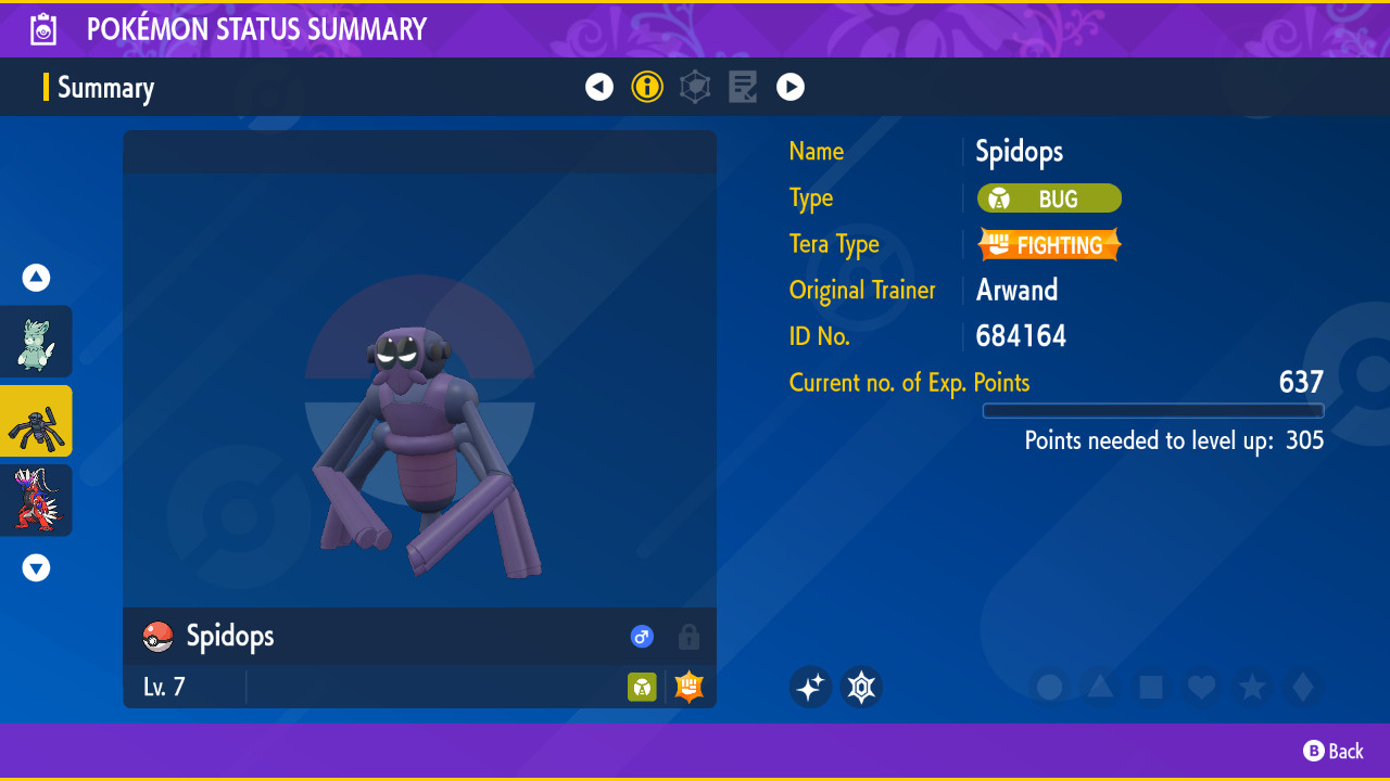 Shiny Spidops Redo [Pokemon Scarlet & Violet] [Mods]