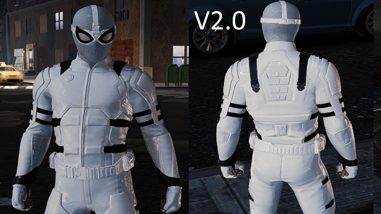 White MCU Stealth Suit Mod for Marvel's Spider-Man: Remastered (PC ...