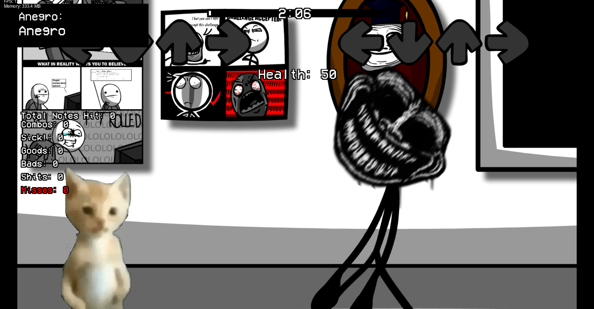 [SENSITIVE CONTENT] troll vs cat 0.9 [Friday Night Funkin'] [Mods]