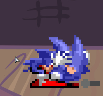 Sonic Pixel Over Boyfriend Mod for Friday Night Funkin' | FNF Mods