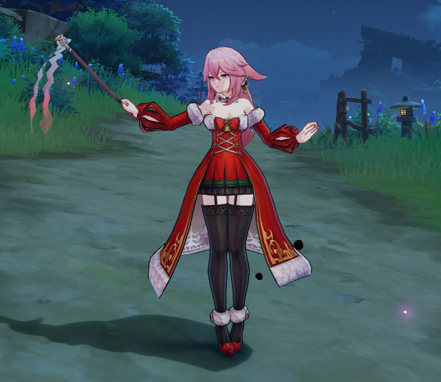 Christmas Yae Miko!! Mod for Genshin Impact | GI Mods