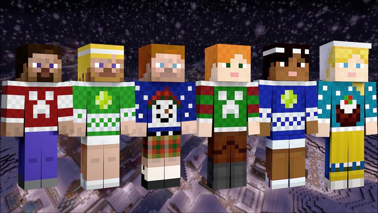 Festive Mashup Skins for Steve & Alex Mod for Super Smash Bros ...