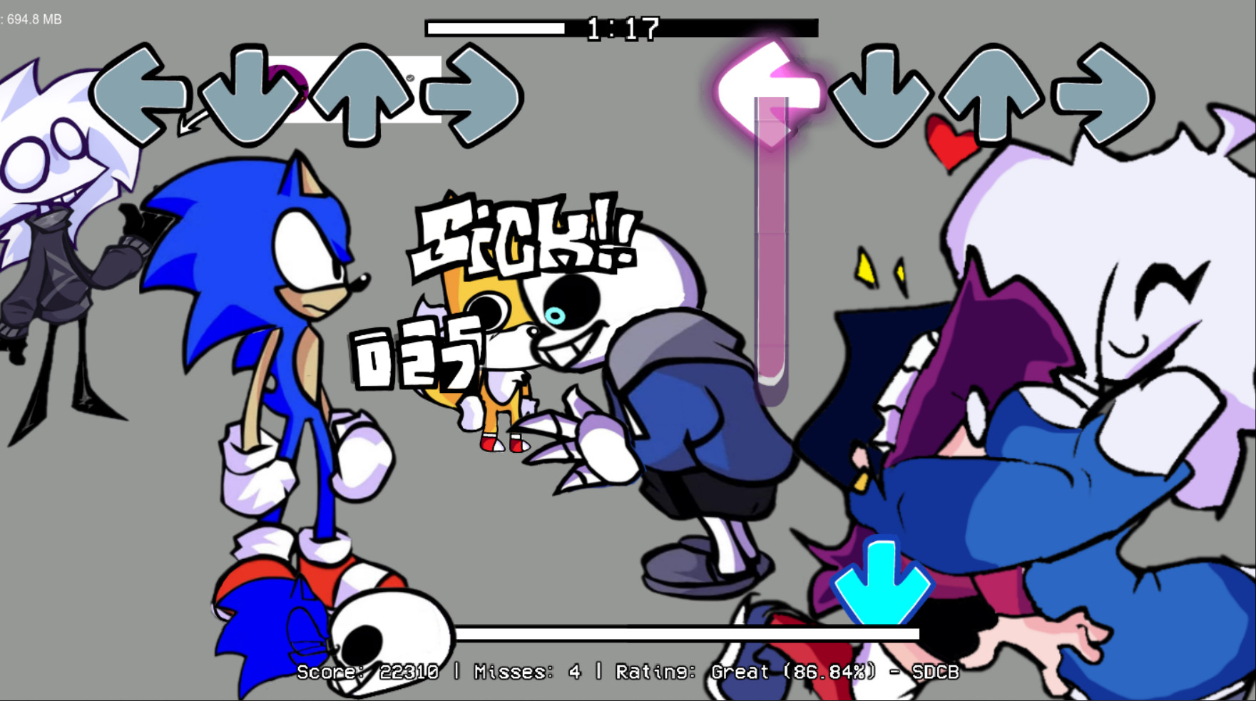 Sonic VS Sans [Friday Night Funkin'] [Mods]