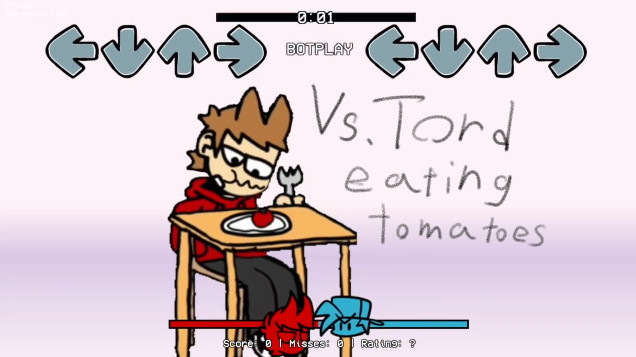 Vs.Tord eating tomatoes Mod for Friday Night Funkin' | FNF Mods