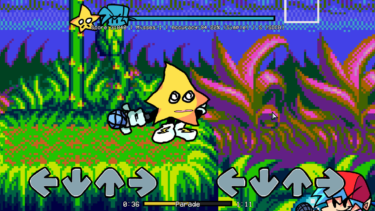 Mid Effort Parade(Vs Ristar) Mod for Friday Night Funkin' | FNF Mods