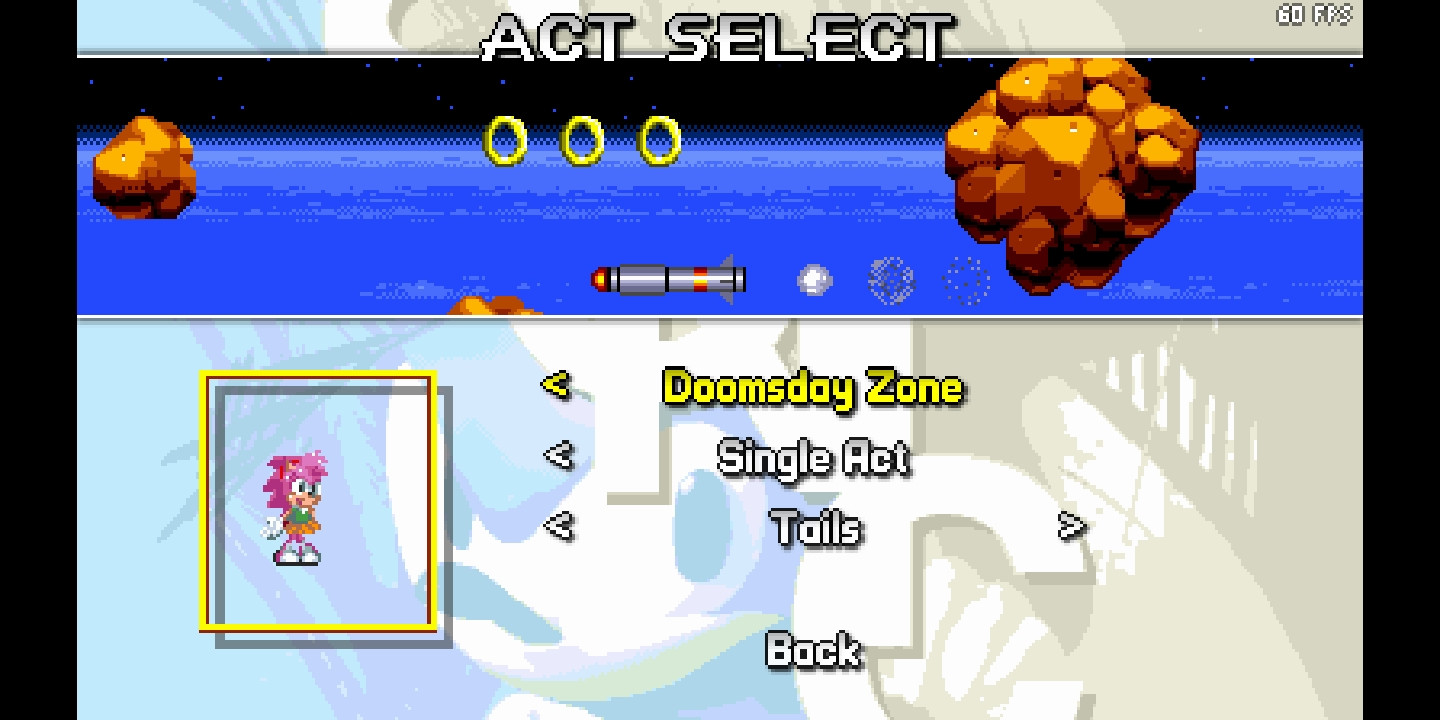 Act select menu characters customizer Mod for Sonic 3 A.I.R. | S3AIR Mods