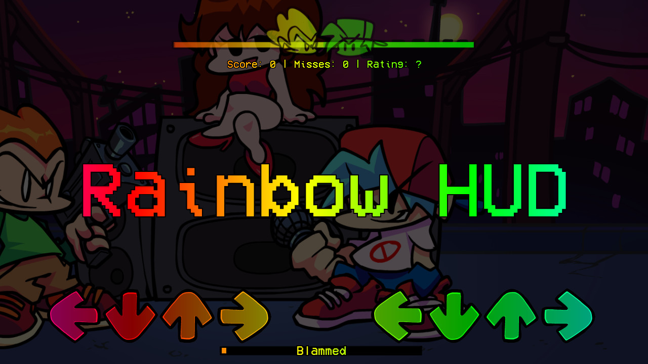 Rainbow HUD (Psych Engine Script) Mod for Friday Night Funkin' | FNF Mods