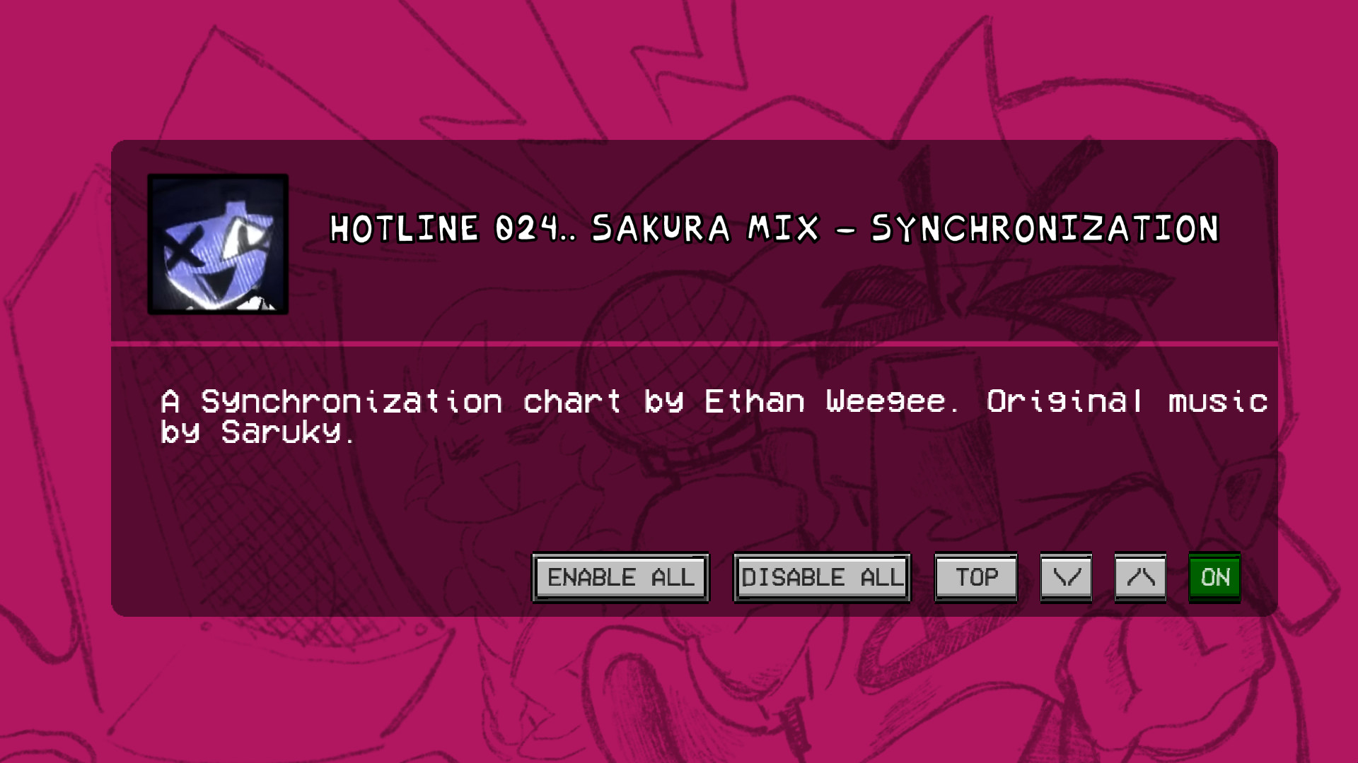 Hotline 024: Sakura Mix - Synchronization, Chart Mod for Friday Night Funkin' | FNF Mods