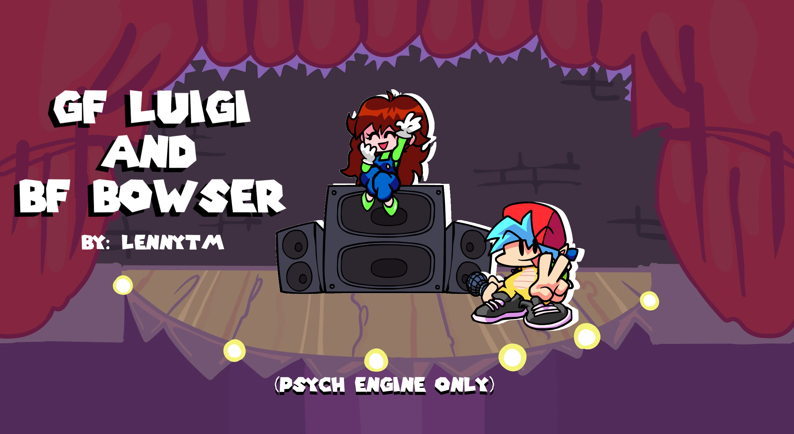 Bowser BF and Luigi GF (PSYCH ENGINE) Mod for Friday Night Funkin' | FNF Mods